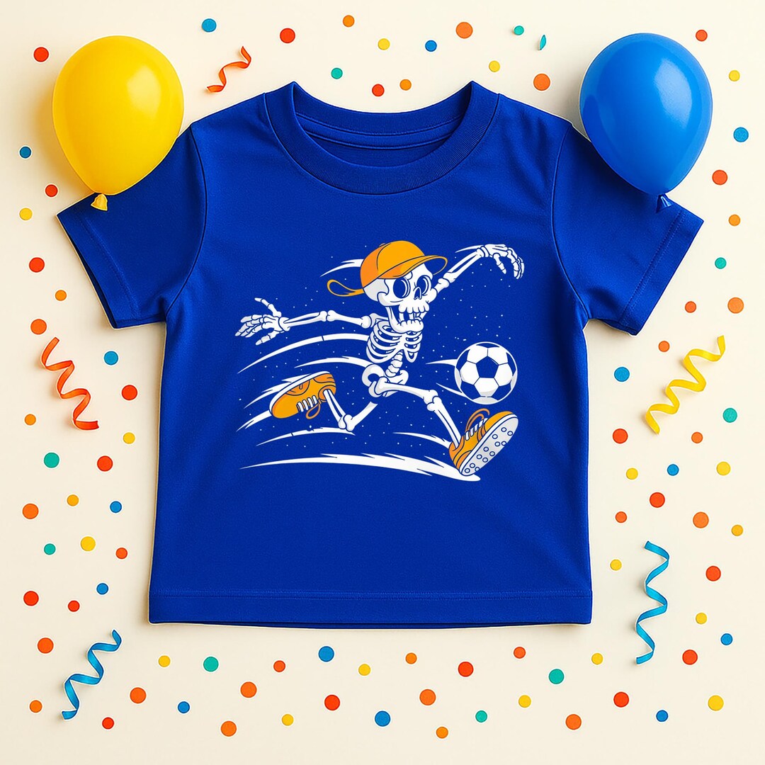 Retro Skeleton Soccer Halloween Toddler Shirt, Skeleton Youth Shirt ...