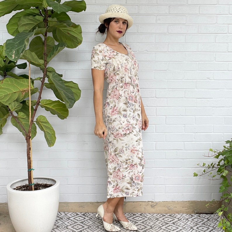 90s Vintage Boho Floral Maxi Dress Cottagecore Shabby Chic - Etsy