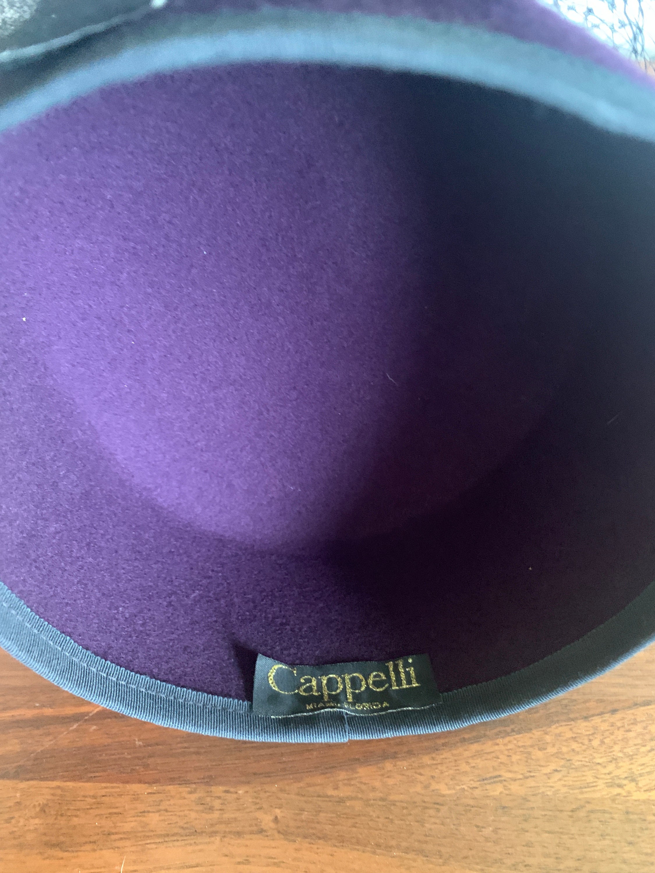 60er Vintage Pillbox Hut Lila Filz Feder Fascinator - Etsy.de