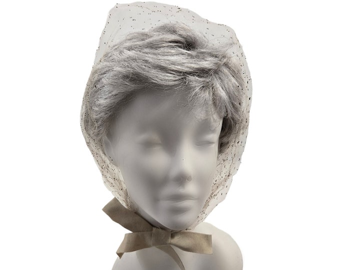 1960s Beige With Gold Flecks Coiffure Bonnet,bouffant Hair Do Protector ...
