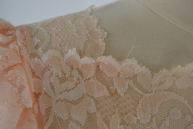 1970s Peach Lace Overlay Formal Dress Alternative Wedding | Etsy