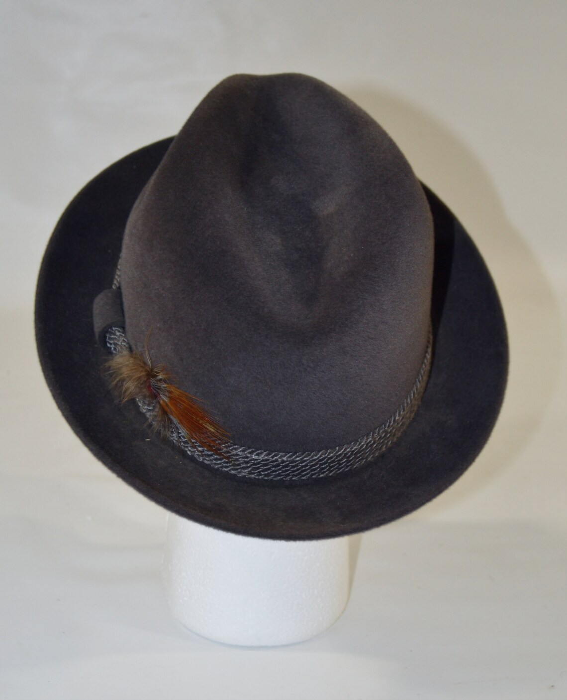 1960s/1970s Gray Velour Men's Fedora by Dobbs Fifth Avenue, Size 7 - Etsy