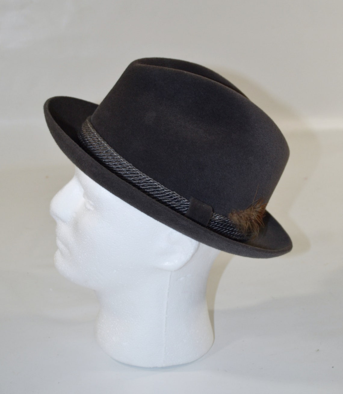 1960s/1970s Gray Velour Men's Fedora by Dobbs Fifth Avenue, Size 7 - Etsy