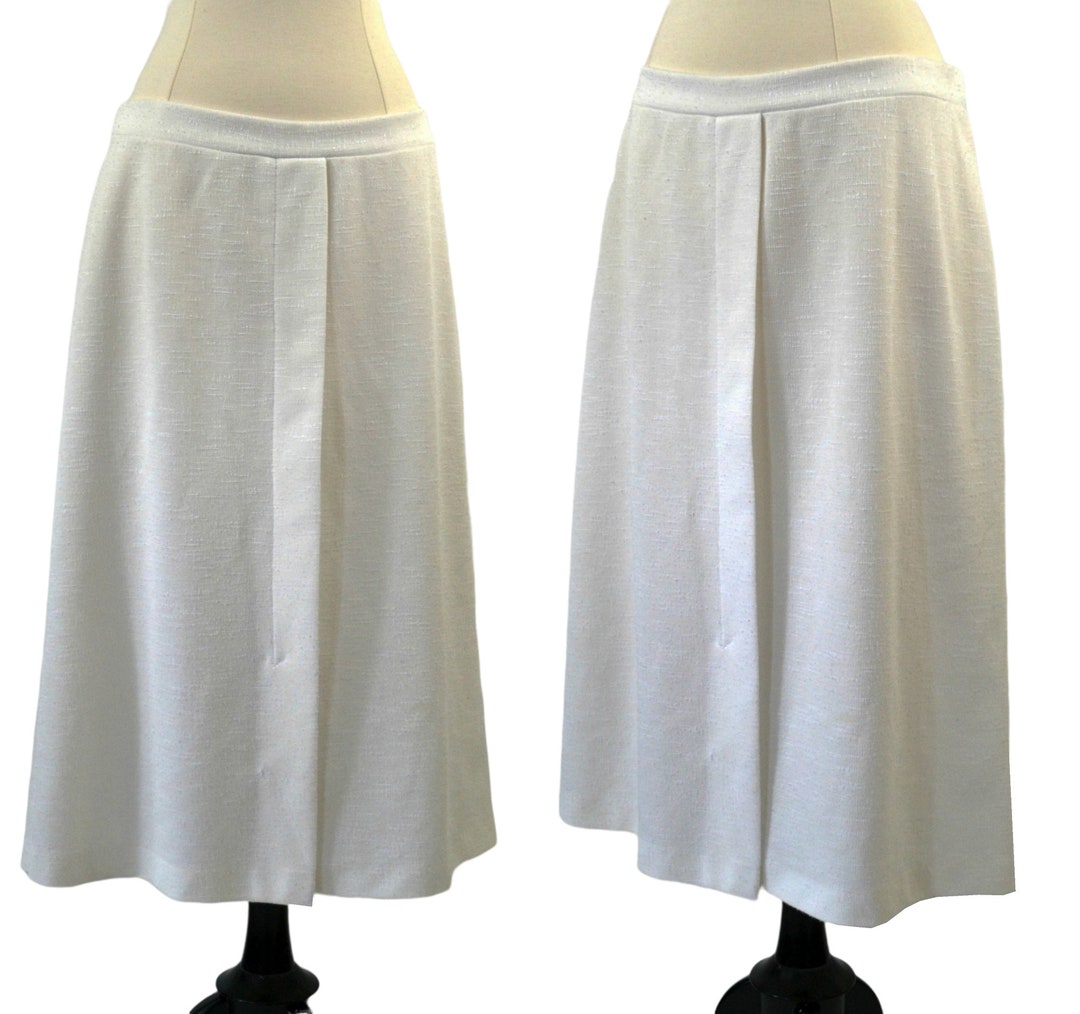 1970s White A-line Skirt by Cape Cod Match Mates, 32 Inch Waist - Etsy