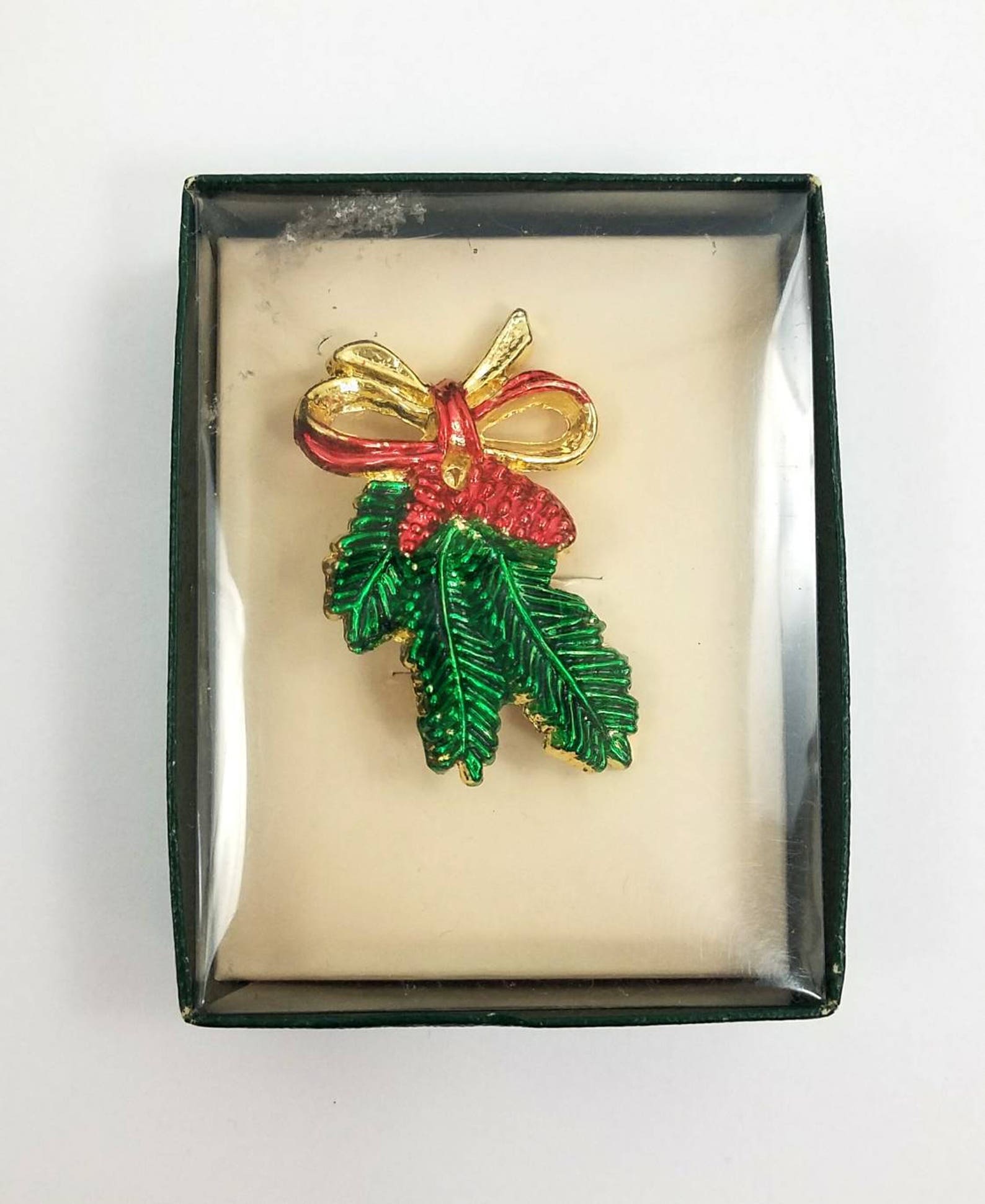 Vintage Christmas Pine Swag Brooch Signed AAI Holiday Pin - Etsy