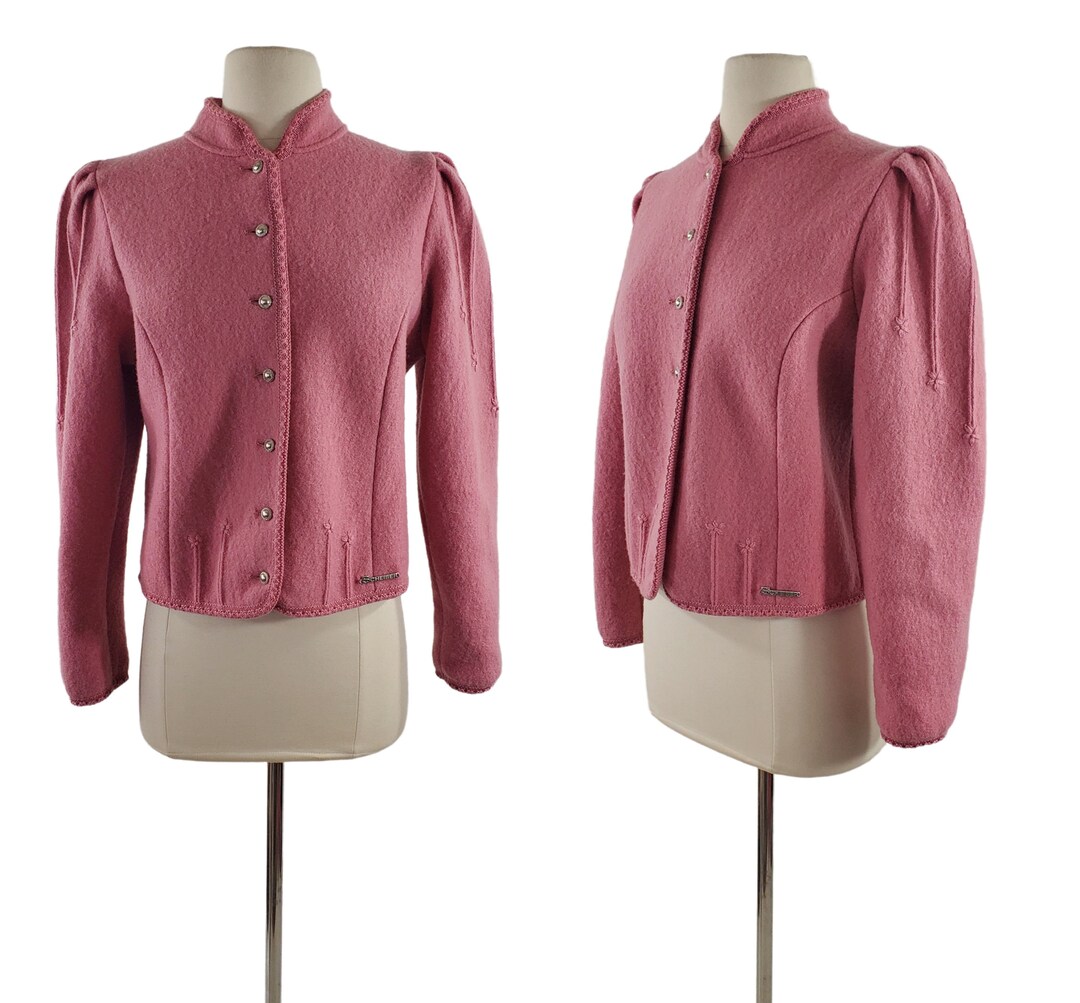 Vintage Dusty Rose Pink Wool Jacket by Sigi Scheiber - Etsy