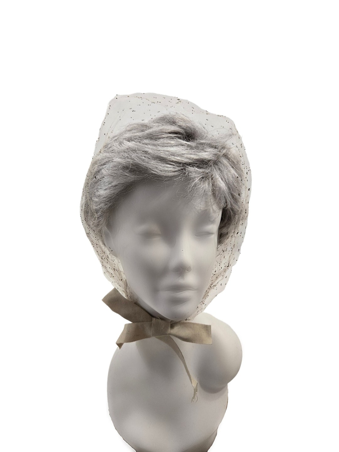 1960s Beige With Gold Flecks Coiffure Bonnet,bouffant Hair Do Protector ...