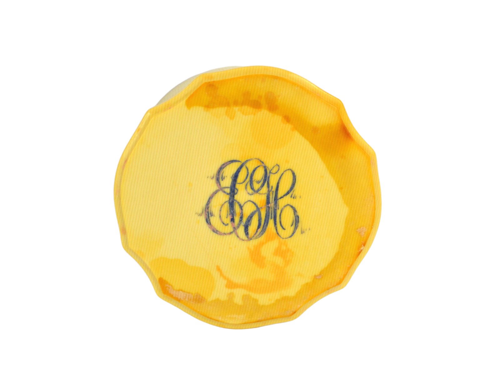 Vintage Ivory Pyralin Duberry Vanity Monogrammed EHC Powder - Etsy