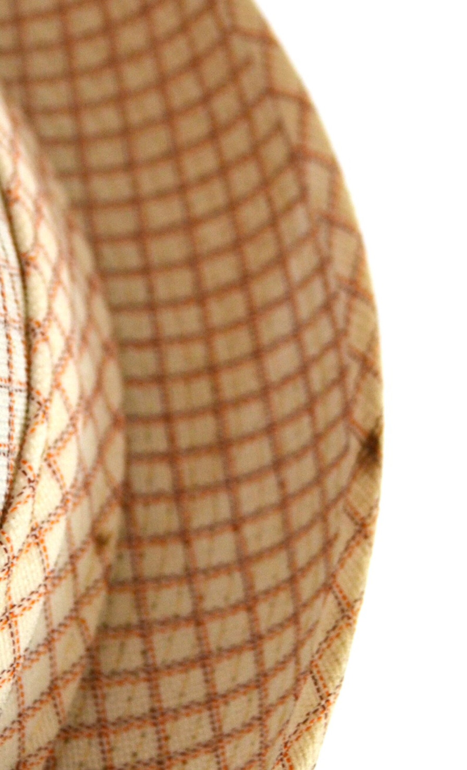 Vintage Ivory Red and Orange Plaid Fedora by Dobbs Fifth - Etsy