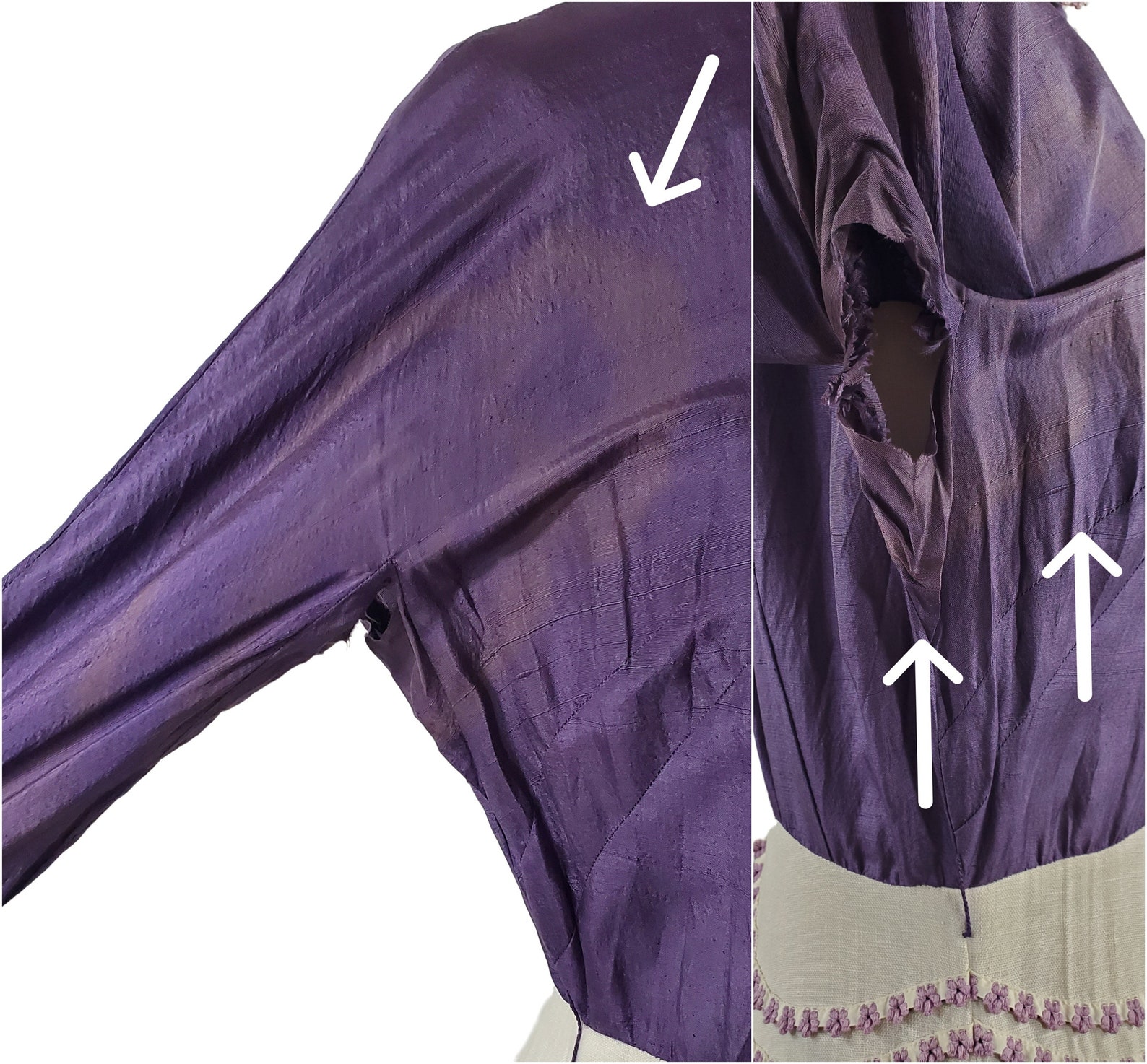 1950s Purple and off White Flower Stripe Dress, Estate Fresh - Etsy