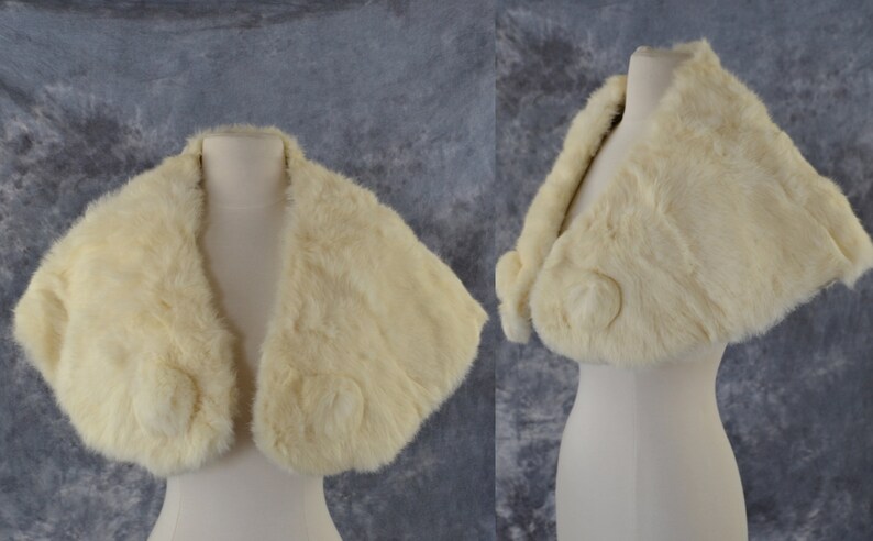 1950s Snow White Genuine Rabbit Fur Wrap/Stole Old Hollywood | Etsy