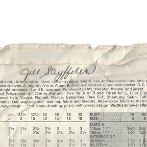 Vintage Vogue Basic Design Sewing Pattern 1220, Misses Coats, Partly ...