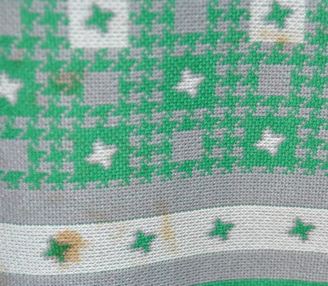 1960s MOD Green Star Pattern Dress by Lady Carol Key Hole | Etsy