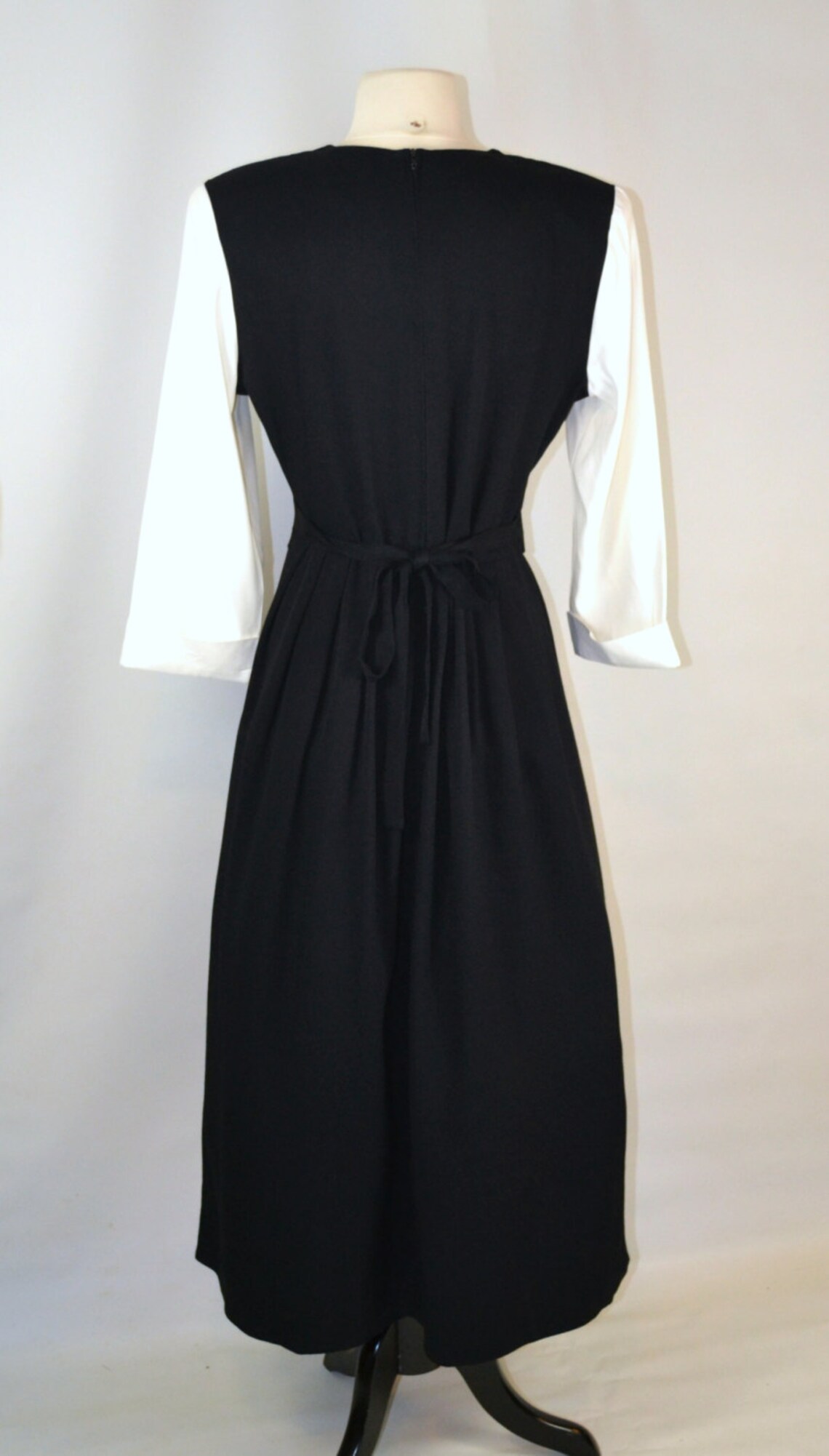 1980s Black and White Layered One Piece Dress by Allison Che | Etsy