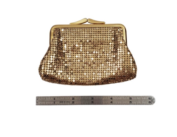 1950s Whiting and Davis Gold Mesh Coin Purse - Gem