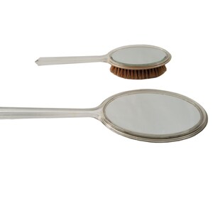 1960s Lucite Double Hand Mirror and Hair Brush Flare Plastic Hand ...