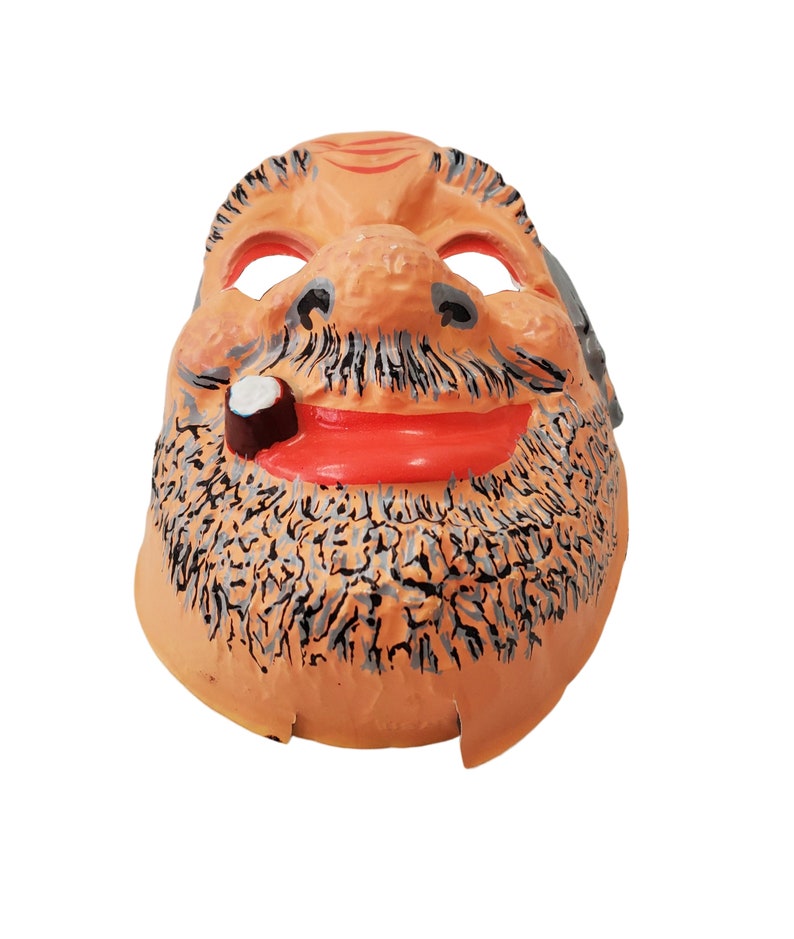 Vintage Old Man/grandpa Smoking a Cigar Halloween Mask - Etsy
