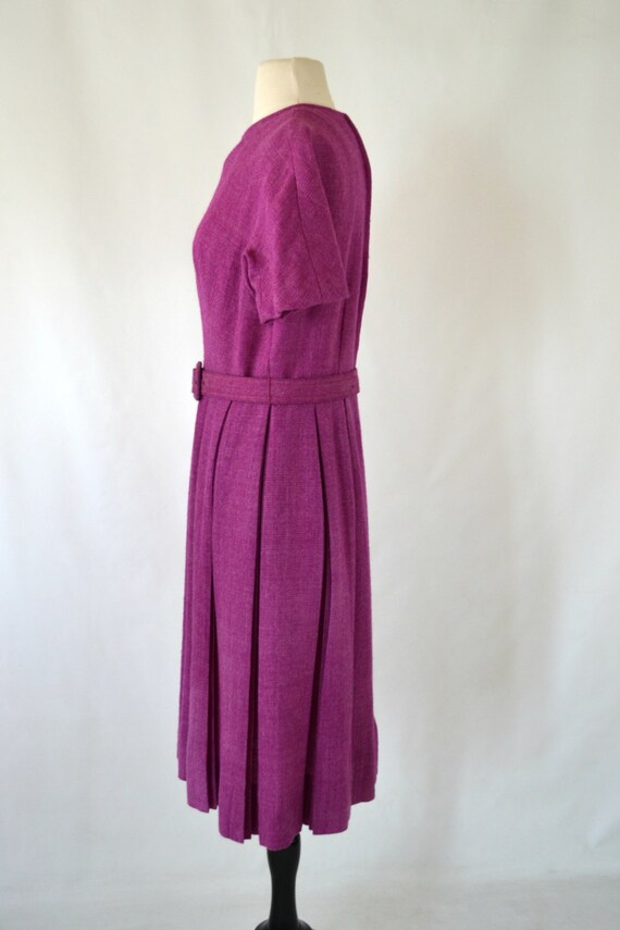 1960s Purple Tweed Dress and Jacket Set by Herbert Sc… - Gem