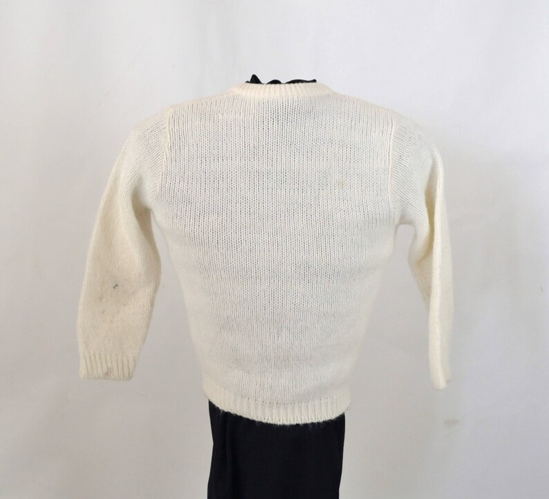 1960s Girls White Cardigan Sweater Pink Blue and Yellow | Etsy