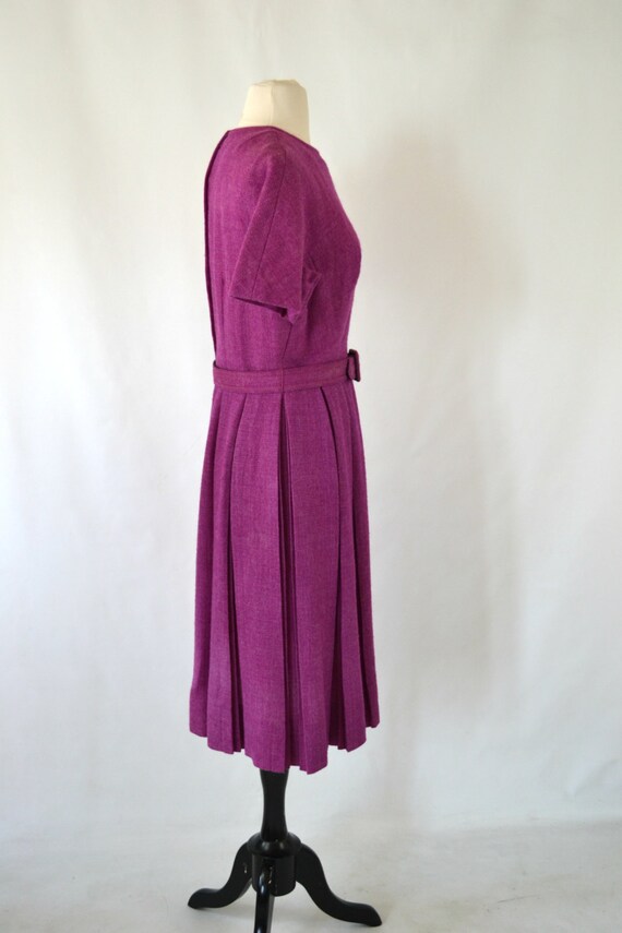 1960s Purple Tweed Dress and Jacket Set by Herbert Sc… - Gem
