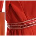 1970s Red Deep V Maxi Dress by R and K Knits - Etsy