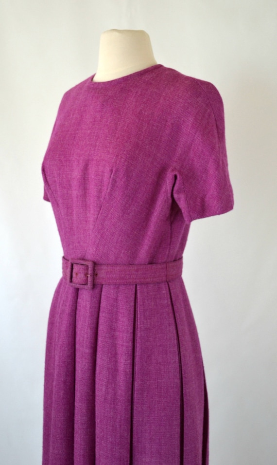 1960s Purple Tweed Dress and Jacket Set by Herbert Sc… - Gem