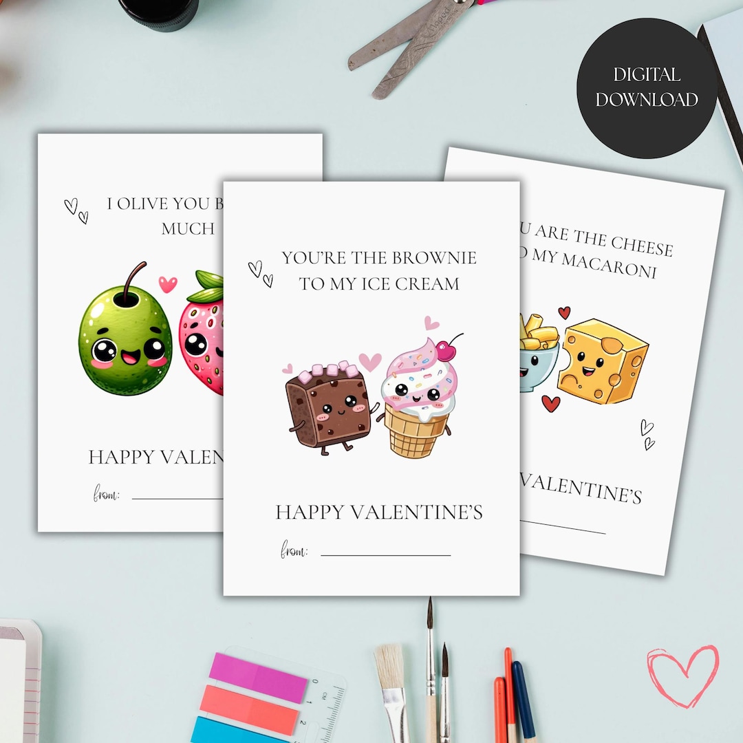 Cute Classroom Valentine Cards for Kids, Funny Printable Classroom ...