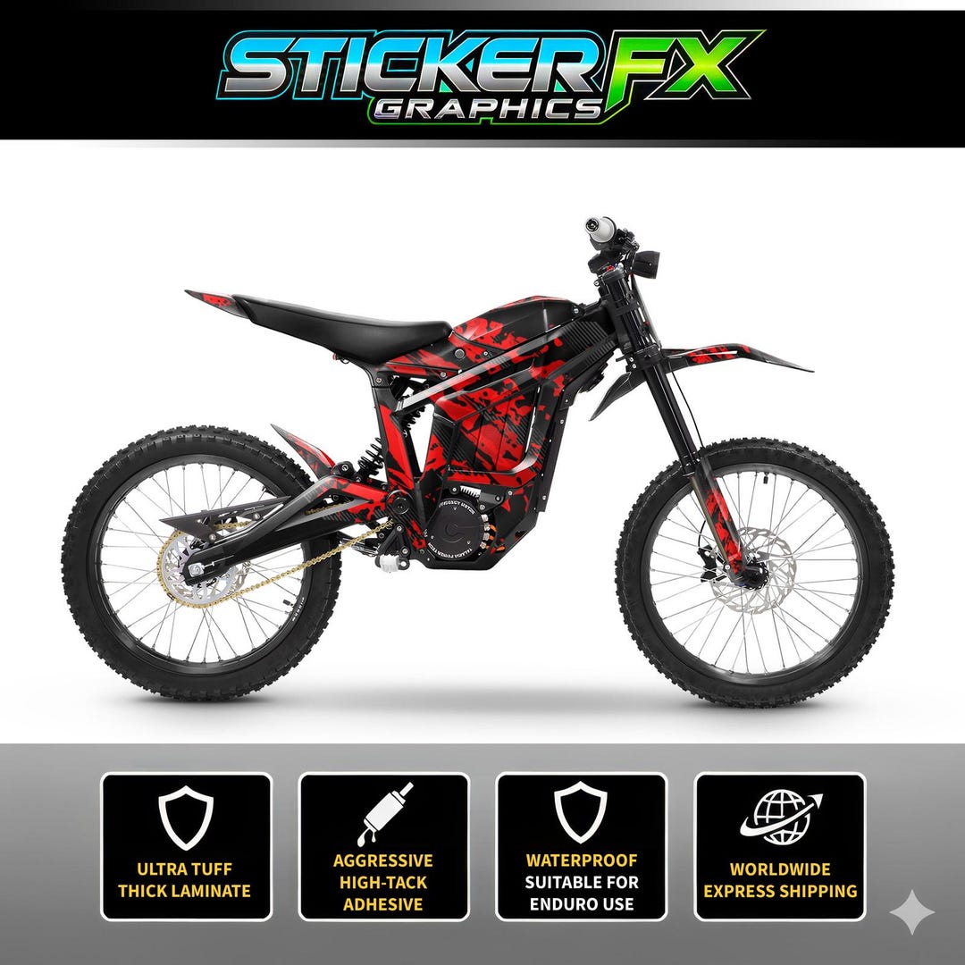 Talaria Sting Sticker Kit, 500-micron Vinyl Graphics, MX3 MX4 MX5 ...