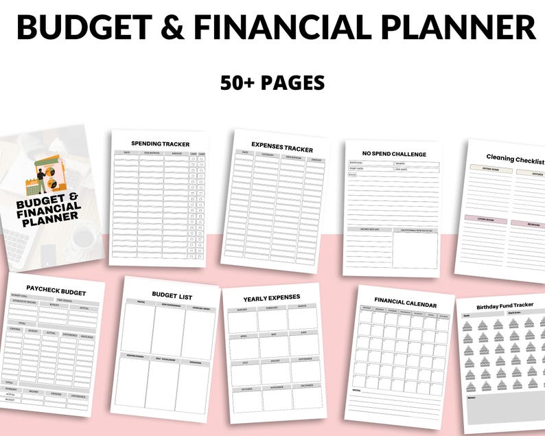 Budget and Finance Planner, Printable Pdf 50+ Pages , Financial Planner ...