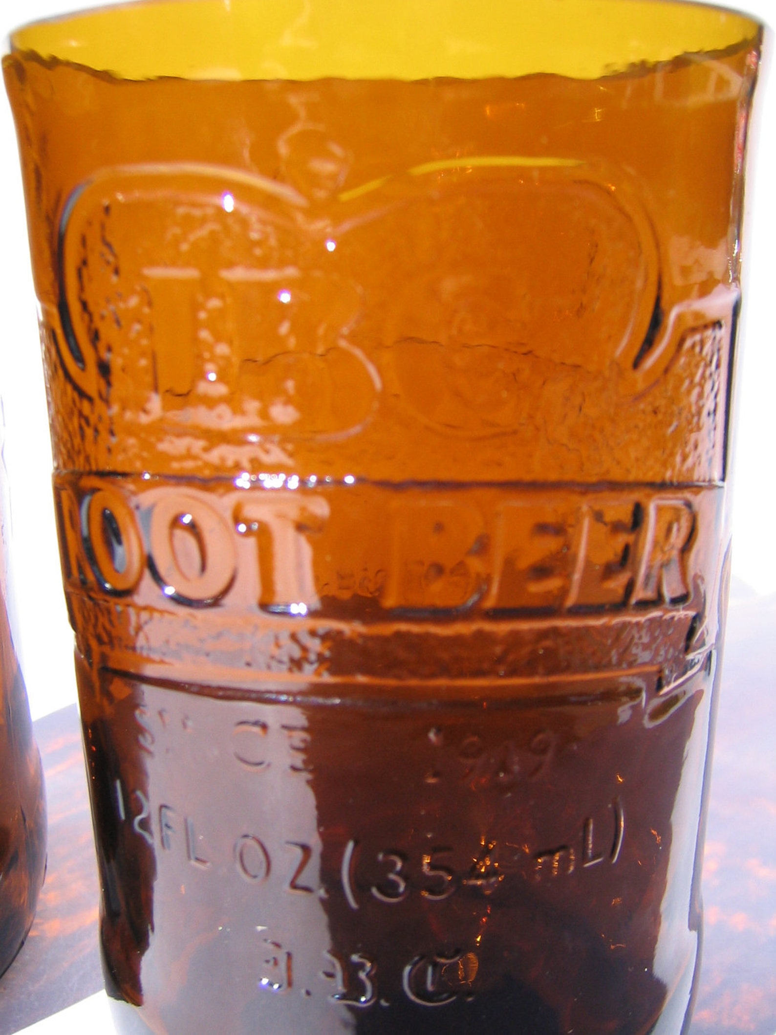 Ibc Root Beer Recycled Glass Set Of 4 Etsy