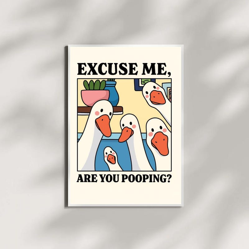 Goose Bathroom Digital - Etsy