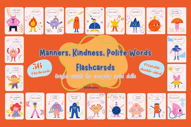 Polite Words & Manners Flashcards | Social Emotional Learning ...