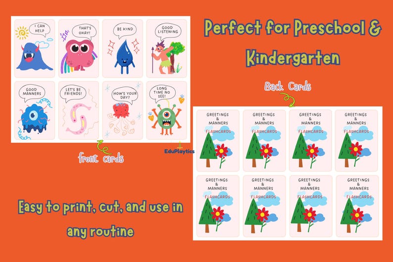 Polite Words & Manners Flashcards | Social Emotional Learning, Greetings Cards | Preschool, Prek ...