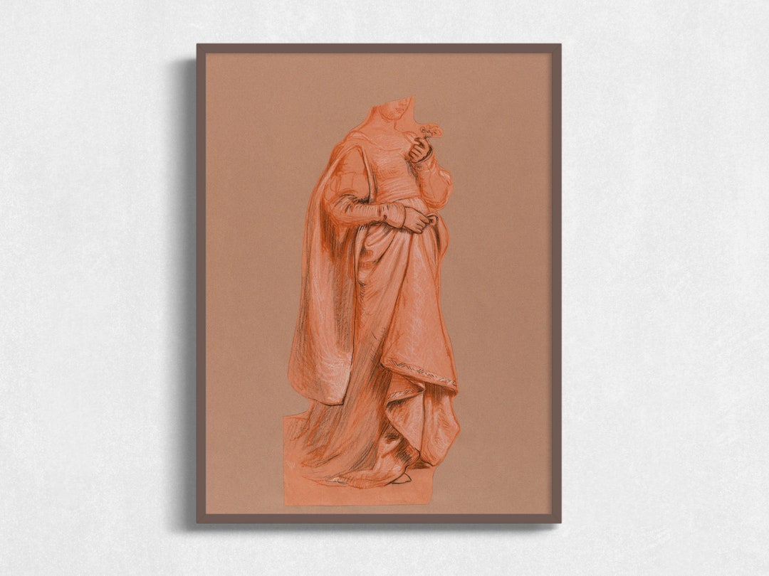 Vintage Digital Print, Figure Study Drawing, Printable Vintage Art ...