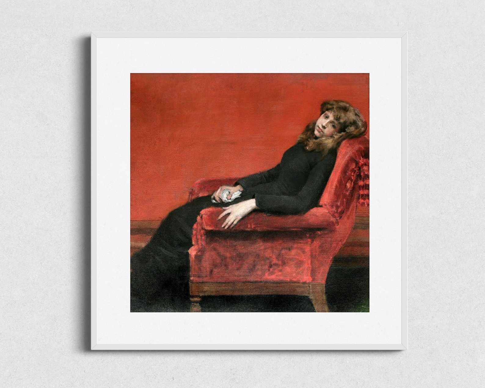 SQUARE Portrait of Julia Vintage Artwork Digital Download | Etsy