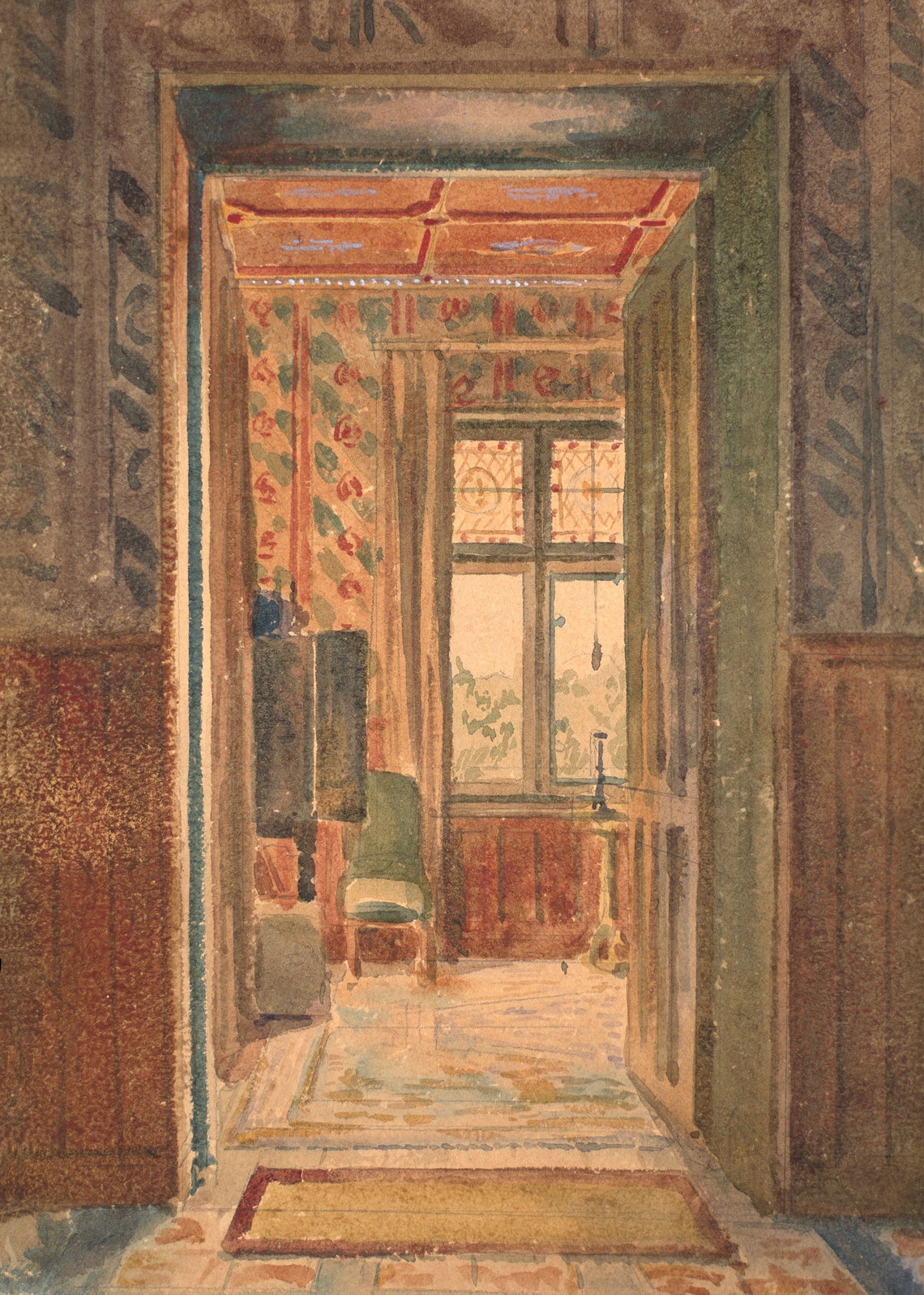 The Entrance Hall Vintage Artwork Digital Download Printable | Etsy