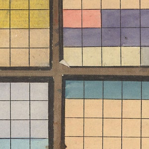 Square Color Grid No. 1 | Vintage Color Theory Art Print, Gifts for ...