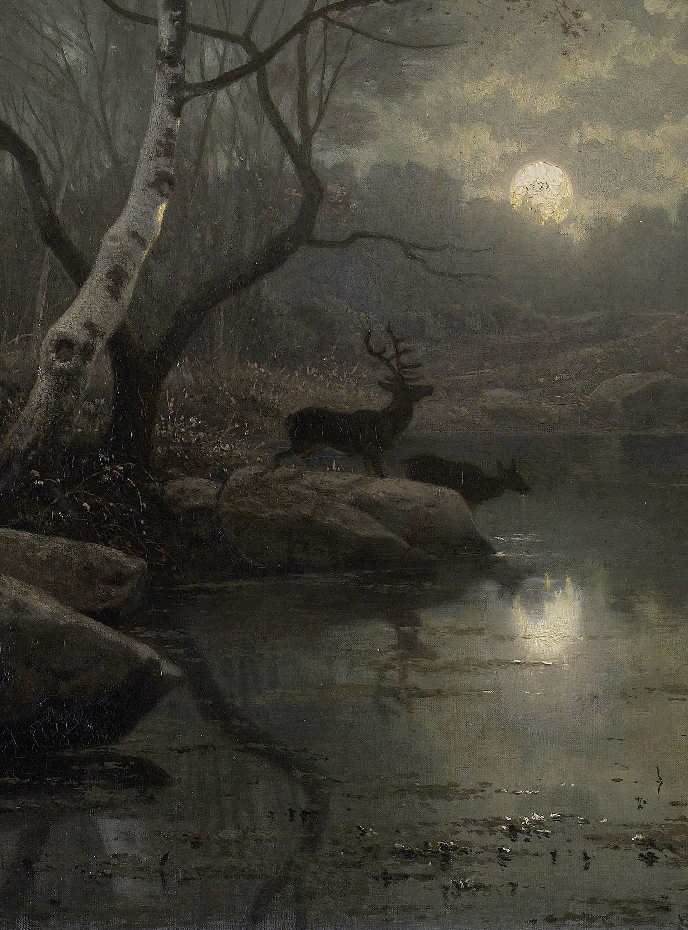 Full Moon Spooky Gothic Wall Art Halloween Home Decor - Etsy