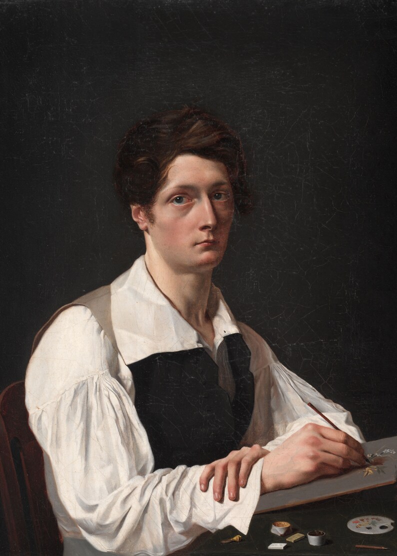 Portrait of Ira Vintage Portrait Art Printable Gallery Wall | Etsy