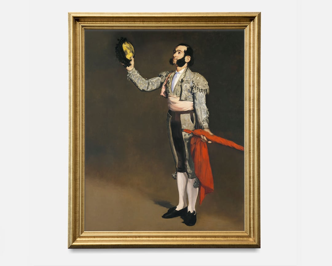 Vintage Printable Portrait Painting of Bullfighter, Antique Matador ...