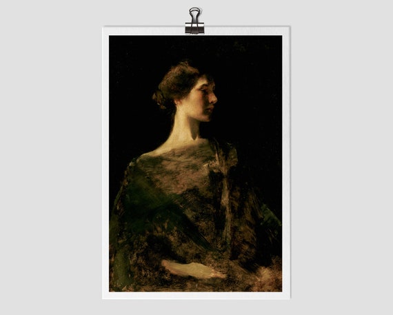 Vintage Art Print Portrait of Annette Antique Vertical | Etsy