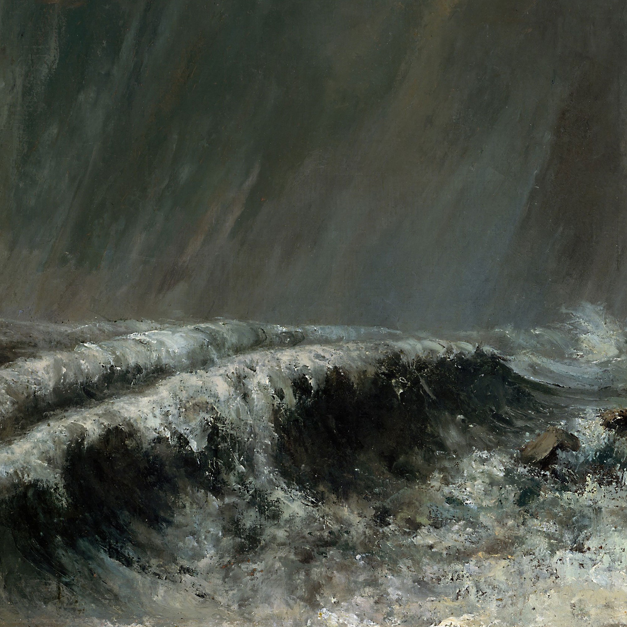 Dark Seas Storm Painting Vintage Stormy Sea Art Print | Etsy