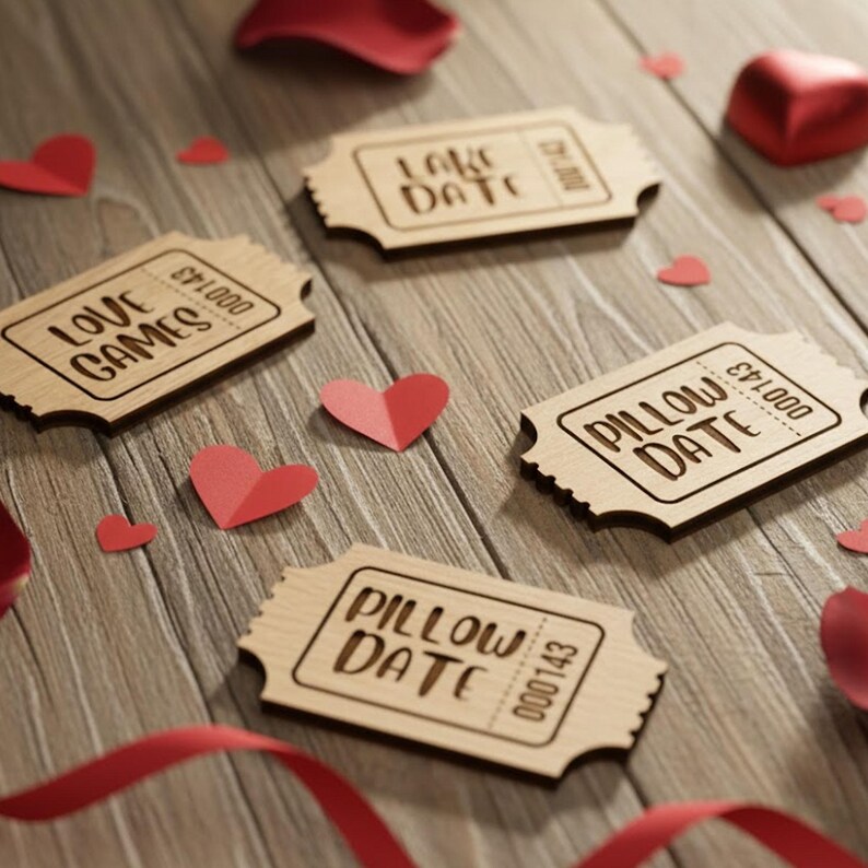 Date Night Ticket SVG Bundle: Valentines Day Gift, Love Messages ...