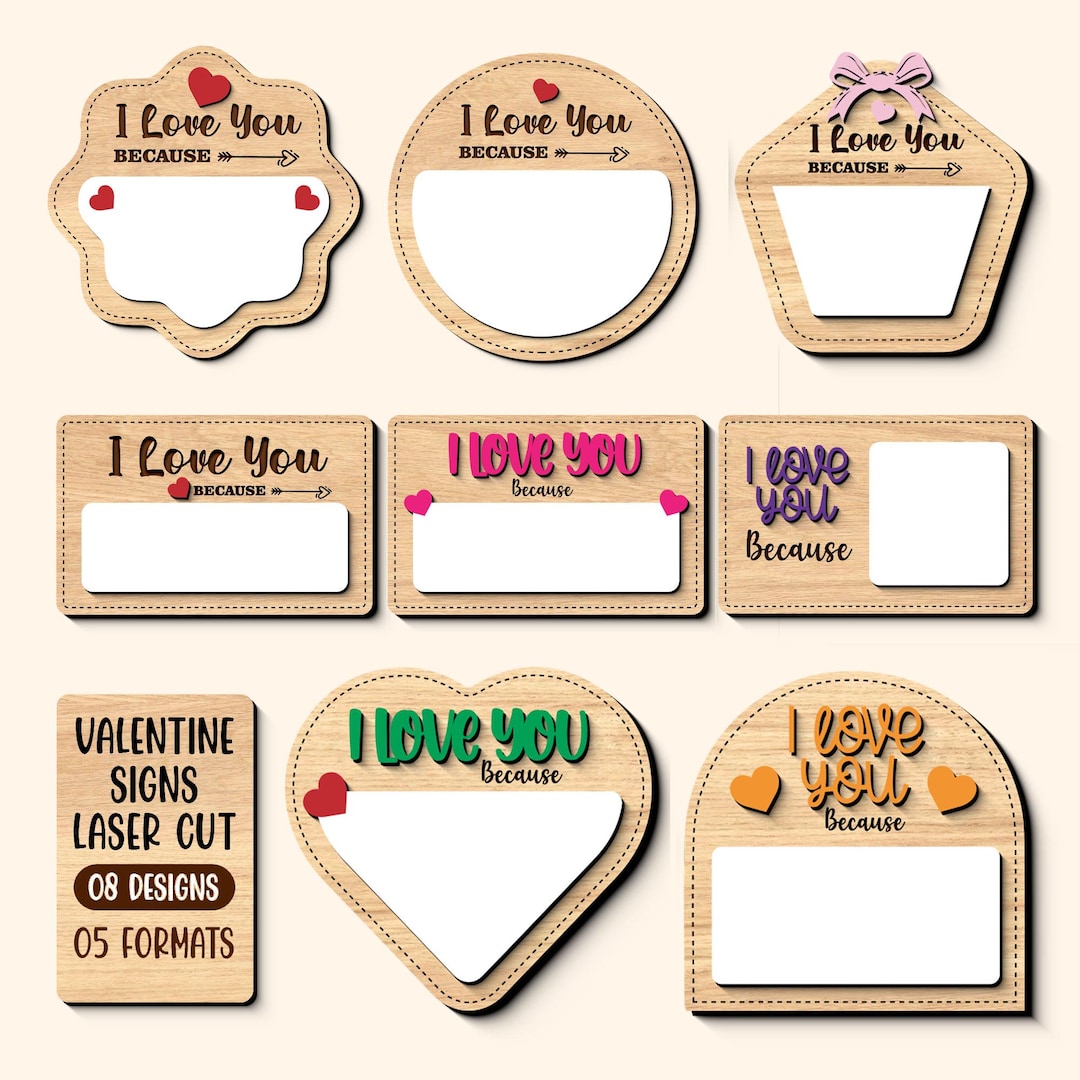 SVG I Love You Because: Valentine's Basket Stuffer, Valentine's Day Svg ...