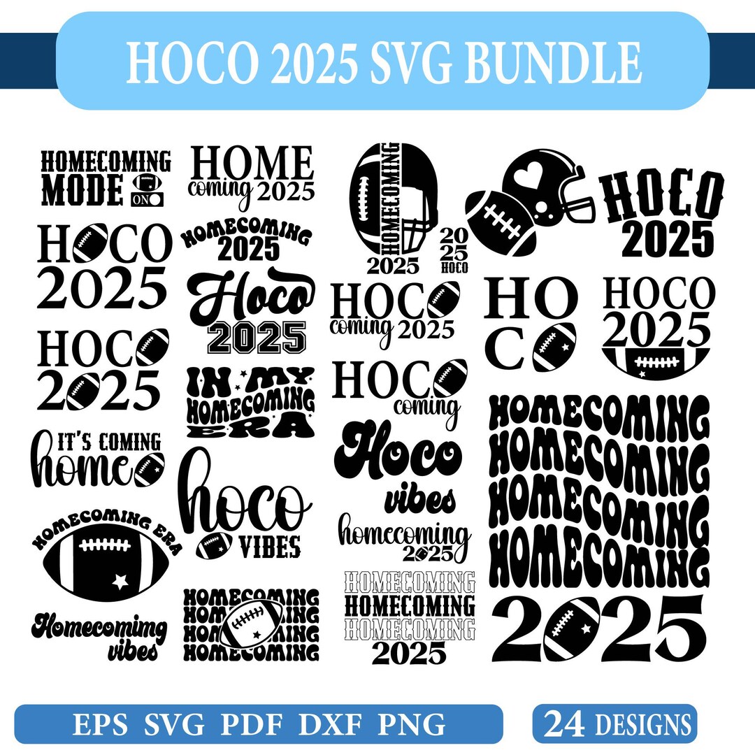Hoco 2025 SVG Bundle: Hoco Vibes Svg, Homecoming Svg, Homecoming Shirt ...