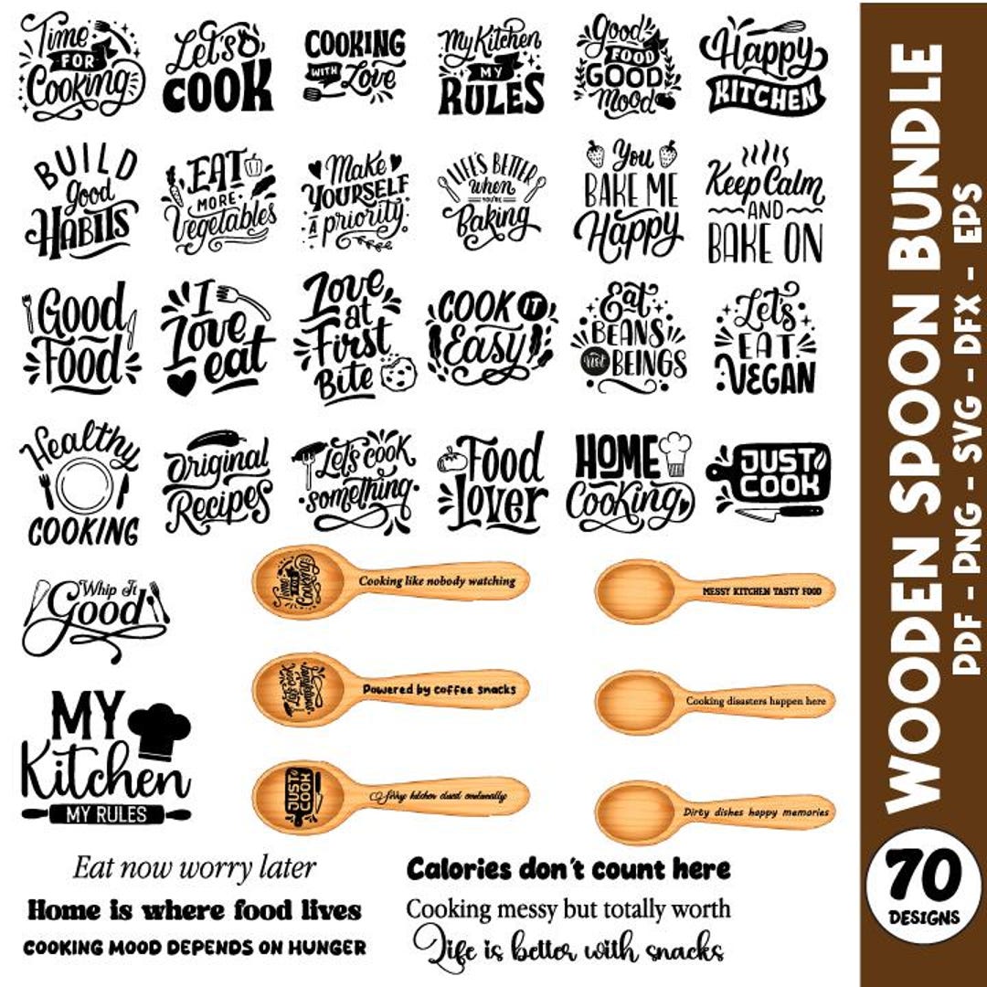 Wooden Spoon Sayings Svg: Spoon Handle Sayings Svg, Funny Spoon Svg ...