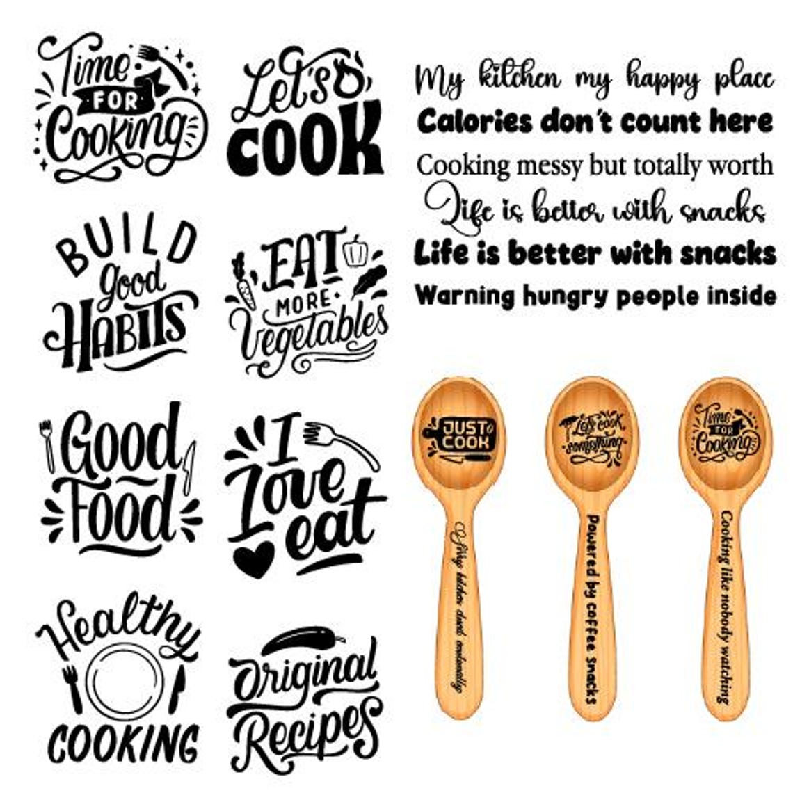 Wooden Spoon Sayings Svg: Spoon Handle Sayings Svg, Funny Spoon Svg ...