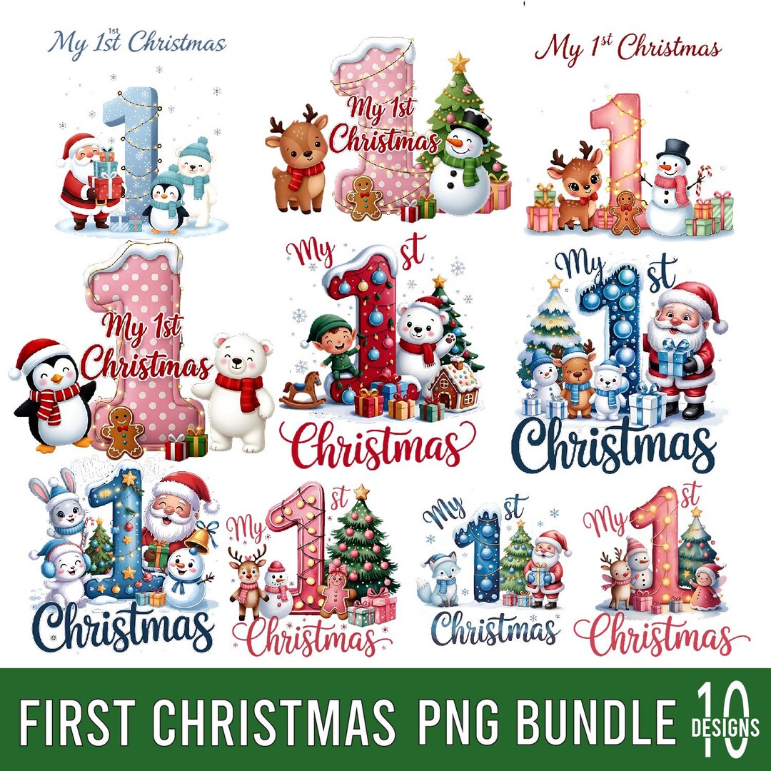 My First Christmas PNG: Christmas PNG, Baby Design, Baby First ...