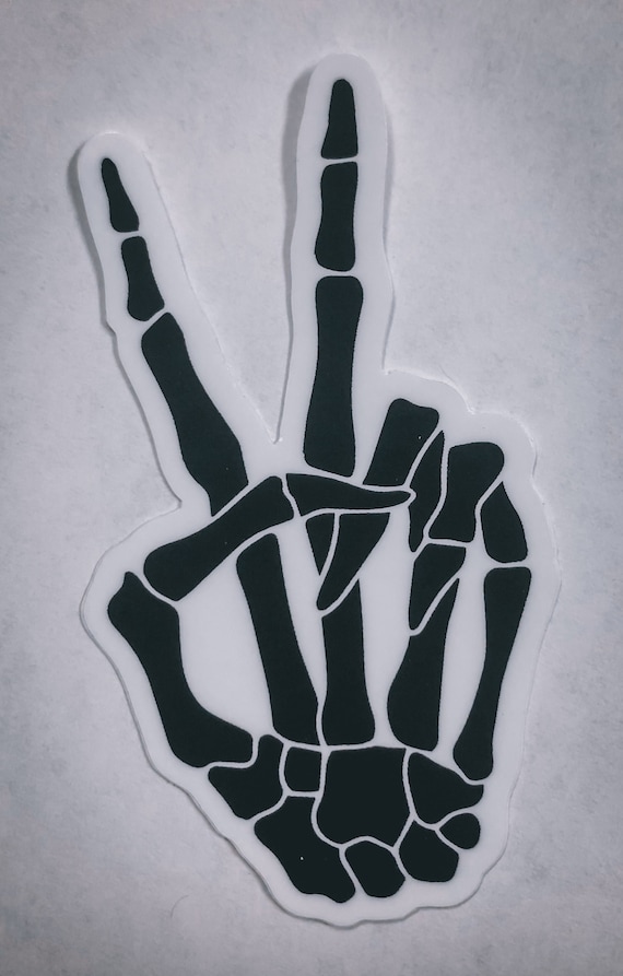 Skeleton Hand Peace Sign - Etsy