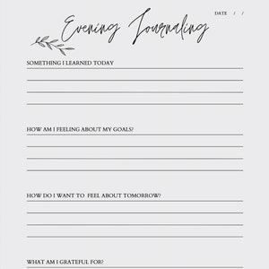 Downloadable Daily Journal - Etsy